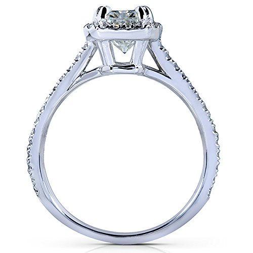 Kobelli Radiant-cut Moissanite Engagement Ring 1 2/5 CTW 14k White Gold, Size 9, White Gold