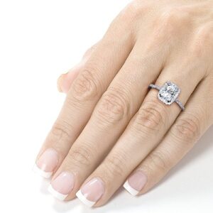 Kobelli Radiant-cut Moissanite Engagement Ring 1 2/5 CTW 14k White Gold, Size 9, White Gold