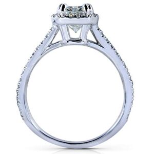 Kobelli Radiant-cut Moissanite Engagement Ring 1 2/5 CTW 14k White Gold, Size 9, White Gold