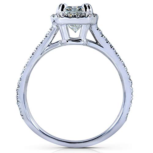 Kobelli Radiant-cut Moissanite Engagement Ring 1 2/5 CTW 14k White Gold, Size 9, White Gold