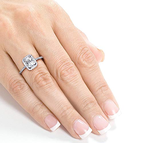 Kobelli Radiant-cut Moissanite Engagement Ring 1 2/5 CTW 14k White Gold, Size 9, White Gold