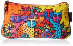 laurel burch cosmetic bag set, feline clan, 3-pack