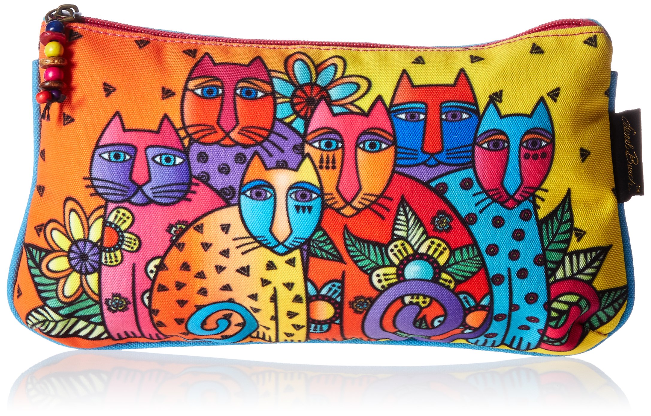 Laurel Burch Cosmetic Bag Set, Feline Clan, 3-Pack