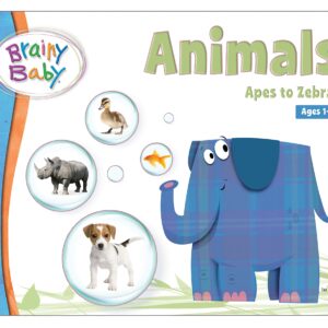 Brainy Baby Animals Board Book Apes to Zebras Deluxe Edition