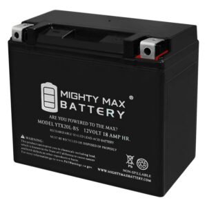 mighty max battery ytx20l-bs replaces kawasaki jet ski jt1500b, c, 250x, ultra lx 07-'09