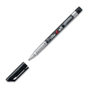 stabilo 'write-4-all' cd/dvd all purpose permanent marker pen - black - fine (pack of 3)