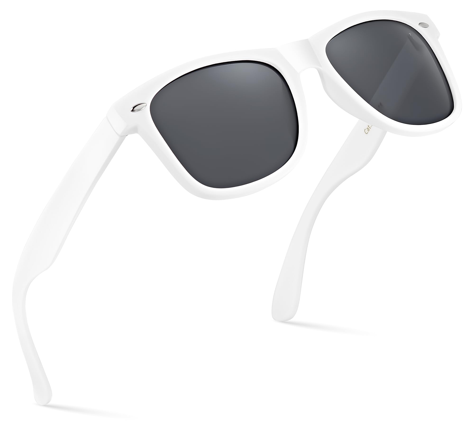 Retro Rewind Classic Sunglasses, White | Smoke Polarized