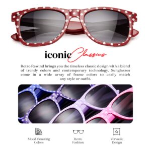 Retro Rewind Polka Dot Vintage Fashion Sunglasses for Women UV400 Trendy Fun Print Sun Glasses