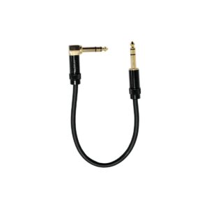 audio 2000s e26101 1/4" trs right angle to 1/4" trs 1 feet cable