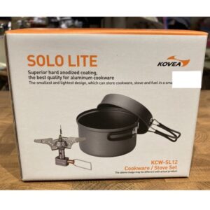 Kovea Solo Lite Titanium Stove with High Purity Hard Anodizing Cook Set