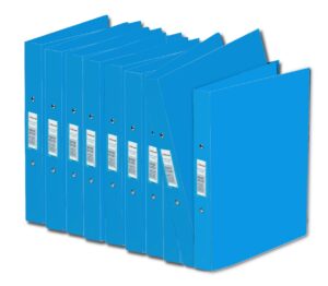 rexel a5 clear ice 2 ring binders - pack of 10, blue