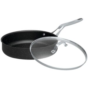 11 in. deep fry pan with glass lid