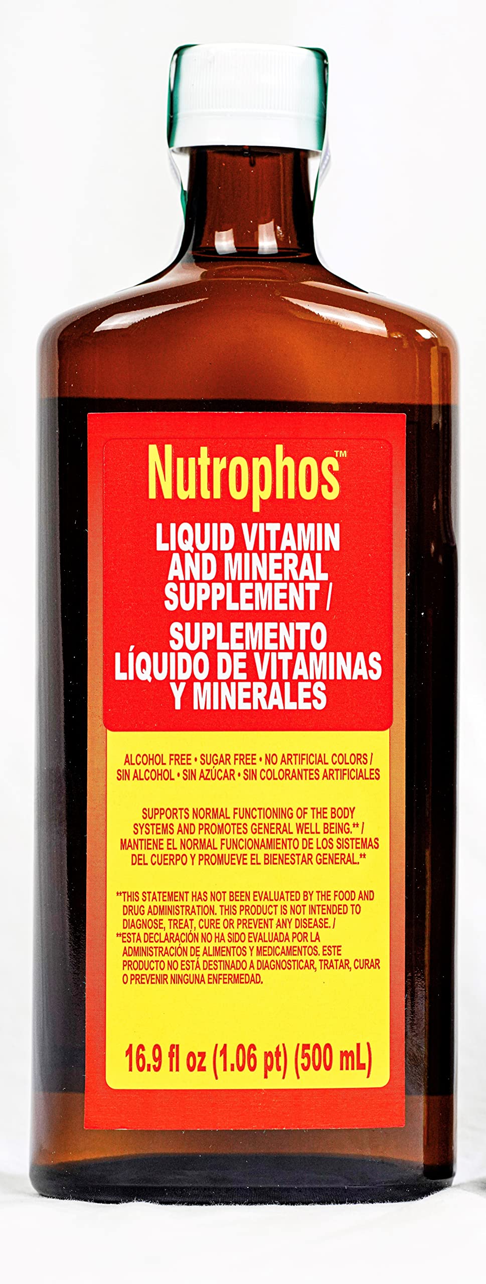 Nutrophos Liquid Vitamin and Mineral Supplement - Supports Normal Functioning of the Body Systems and Promotes General Well Being - 16.9 fl oz