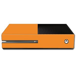 mightyskins skin compatible with microsoft xbox one console wrap sticker skins solid orange