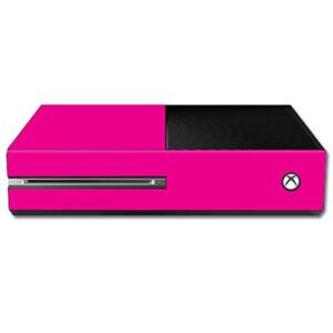 mightyskins skin compatible with microsoft xbox one console wrap sticker skins solid hot pink