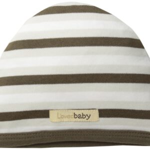 L'ovedbaby Unisex-Baby Organic Cute Cap, Bark Stripe, Newborn (up to 7 lbs.),