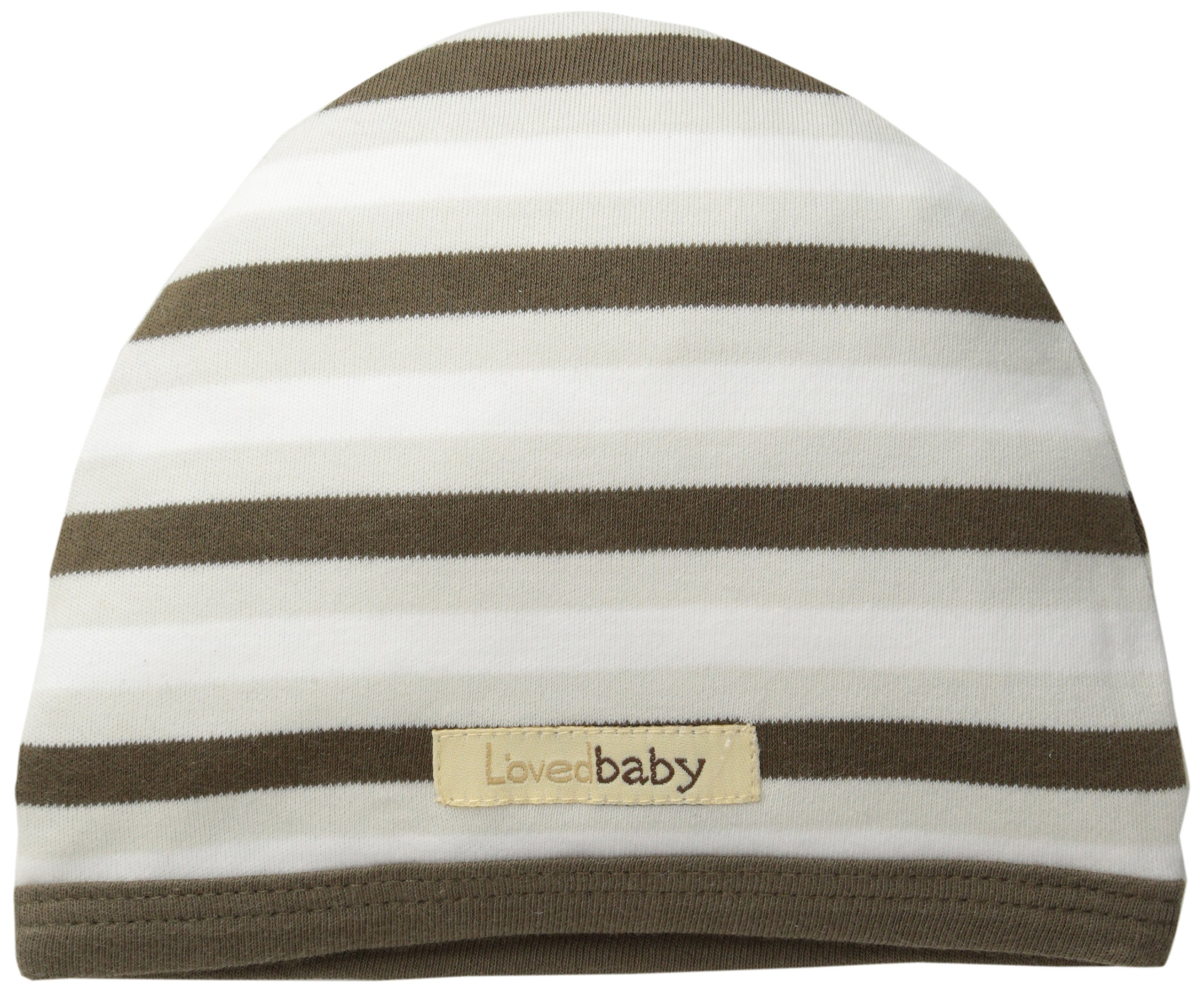 L'ovedbaby Unisex-Baby Organic Cute Cap, Bark Stripe, Newborn (up to 7 lbs.),