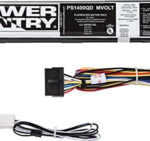 Lithonia Lighting PS1400QD MVOLT SD Quick Disconnect Emergency Ballast With Battery Control Module, 1400 Lumens Reduced-Profile, 120-227 Volts, Black