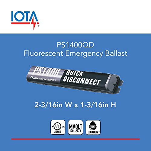 Lithonia Lighting PS1400QD MVOLT SD Quick Disconnect Emergency Ballast With Battery Control Module, 1400 Lumens Reduced-Profile, 120-227 Volts, Black