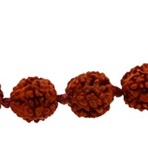 Mandala Crafts Rudraksha Mala 108 Beads - Rudraksha Beads - Nepal Knotted Rudraksha Seed Japa Mala Tibetan Prayer Beads for Rudraksha Necklace Men Women Meditation Yoga Red Tassel