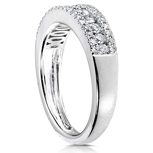 Kobelli Diamond Wedding Band 1/2 carat (ctw) in 14K White Gold, Size 10