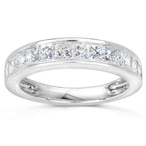 Kobelli Diamond Band 1 Carat (ctw) in 14K White Gold, Size 8, White Gold