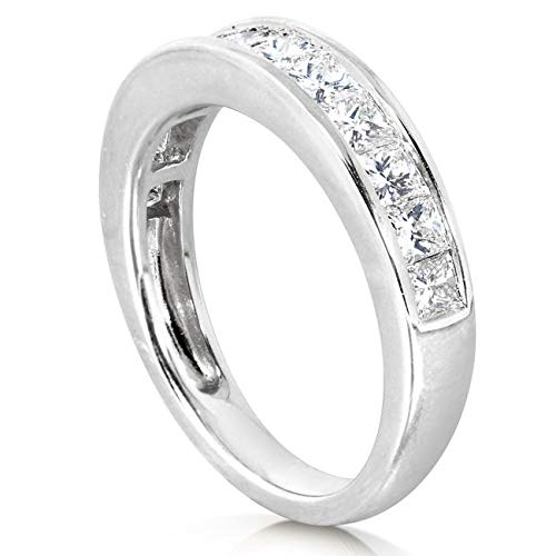 Kobelli Diamond Band 1 Carat (ctw) in 14K White Gold, Size 8, White Gold