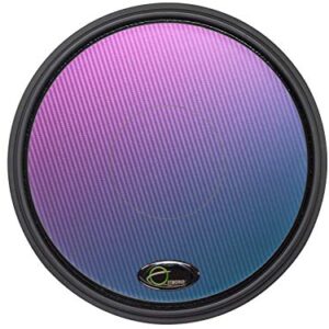 Offworld Percussion Invader V3 Practice Pad with Black Rim and Blue Chameleon Laminate Surface