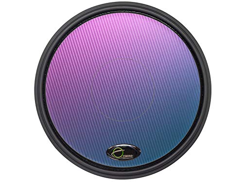 Offworld Percussion Invader V3 Practice Pad with Black Rim and Blue Chameleon Laminate Surface