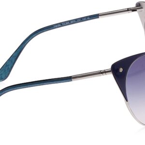 Tom Ford Women's TMF-SUNG-FT0364-89W-0 Designer Sunglasses, Gunmetal/Indigo