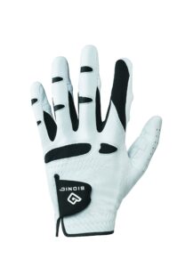 bionic gloves –men’s stablegrip golf glove w/patented natural fit technology made from long lasting, durable genuine cabretta leather, white, large