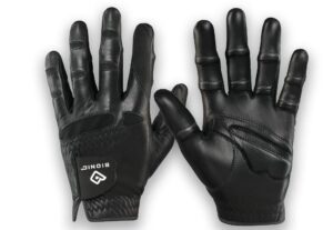 men's stablegrip with naturalfit golf glove - black (medium, left)