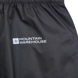 Mountain Warehouse Pakka Mens Waterproof Rain Over Pants - Breathable Black Large