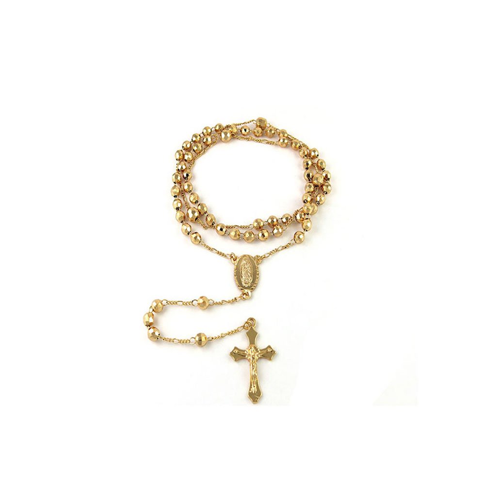 Verona Jewelers 24" Gold Plated Rosary Necklace