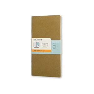 moleskine chapters journal, slim large, ruled, tawny olive, soft cover (4.5 x 8.25)