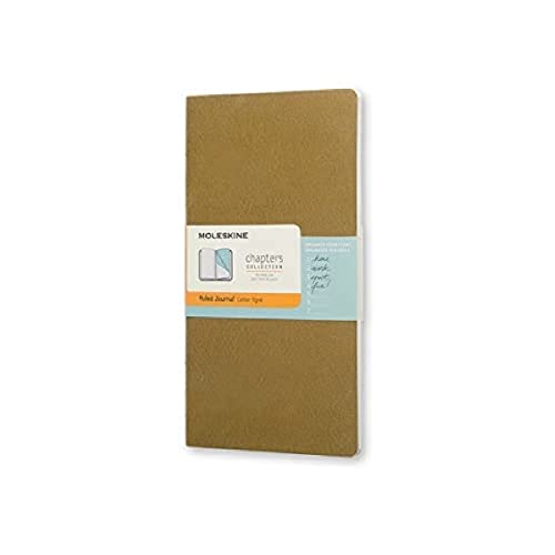 Moleskine Chapters Journal, Slim Large, Ruled, Tawny Olive, Soft Cover (4.5 x 8.25)