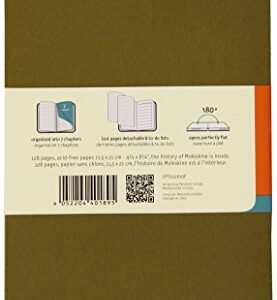 Moleskine Chapters Journal, Slim Large, Ruled, Tawny Olive, Soft Cover (4.5 x 8.25)