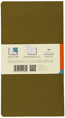 Moleskine Chapters Journal, Slim Large, Ruled, Tawny Olive, Soft Cover (4.5 x 8.25)