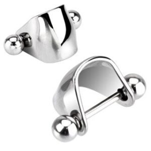 7zacc 16g surgical steel cartilage earring shield cuff body jewelry piercing 16 gauge (cuff)