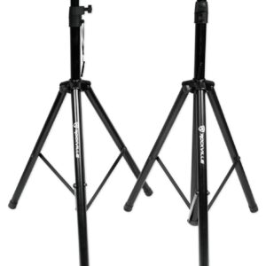 Rockville 2 RSG12.4 12 3-Way 1000w 4-Ohm Passive DJ Speakers+Stands+Cables+Bag