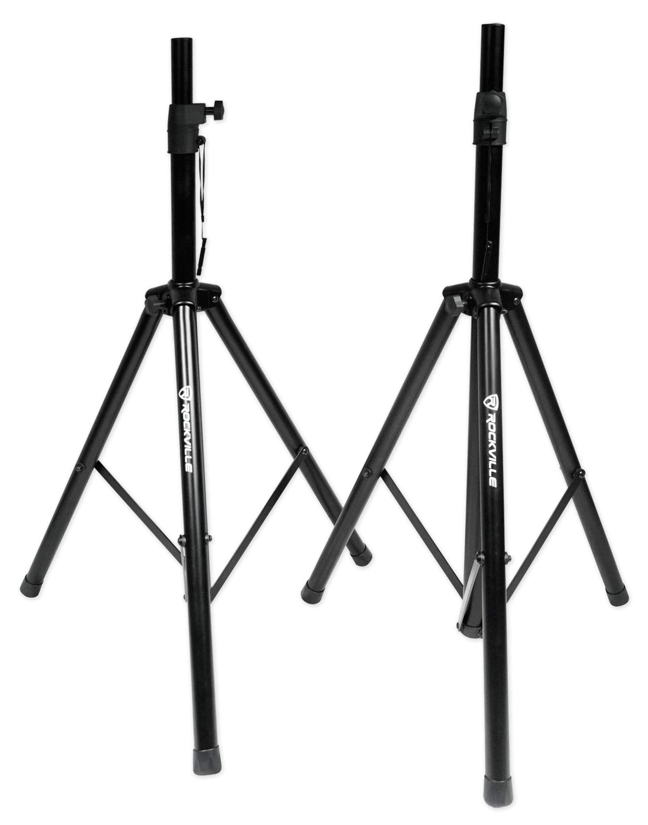 Rockville 2 RSG12.4 12 3-Way 1000w 4-Ohm Passive DJ Speakers+Stands+Cables+Bag