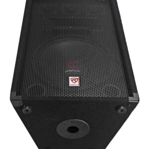 Rockville 2 RSG12.4 12 3-Way 1000w 4-Ohm Passive DJ Speakers+Stands+Cables+Bag