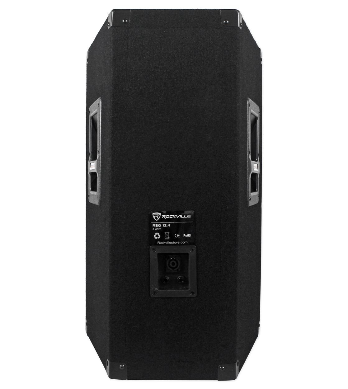 Rockville 2 RSG12.4 12 3-Way 1000w 4-Ohm Passive DJ Speakers+Stands+Cables+Bag