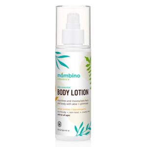 mambino organics daily essential face and body lotion, coconut + primrose, 5 fluid ounces