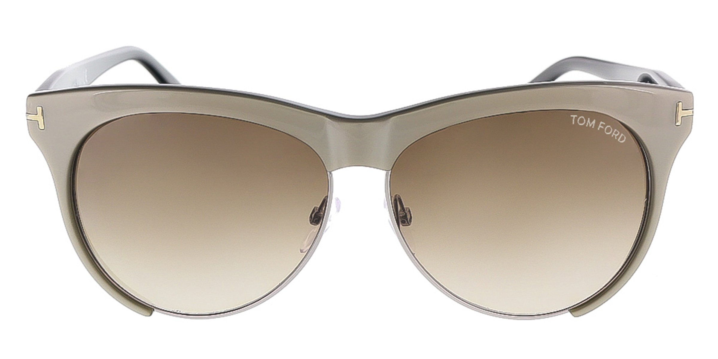 Tom Ford FT0365 38B Bronze Leona Round Sunglasses Lens Category 3 Size 59mm