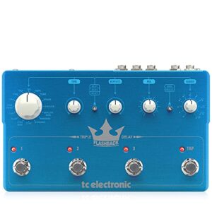 tc electronic flashback triple delay intuitive three-engine delay pedal with flexible routing, subdivision control and built-in toneprints*