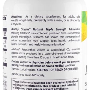 Healthy Origins Triple Strength Astaxanthin (Complex), 12 mg - Supports Heart Health, Immune System & Joint Health - Gluten-Free Supplement - 150 Softgels