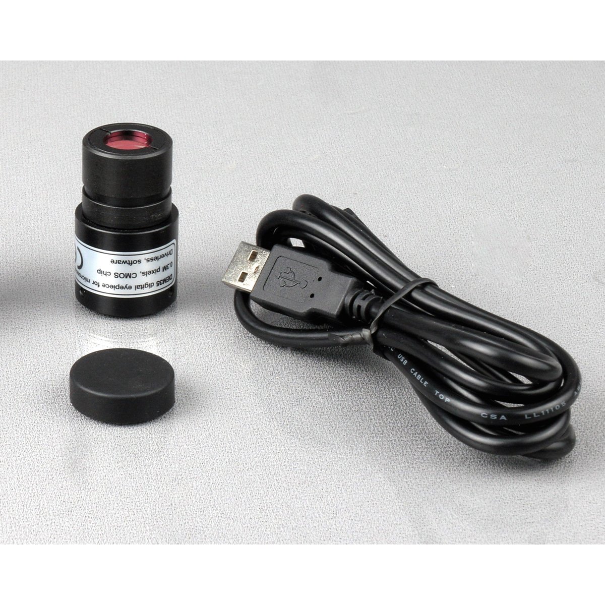 AmScope 40X-1000X LED Student Microscope + 5MP USB Camera (M150C-E5)