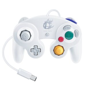 nintendo super smash bros. white classic gamecube controller