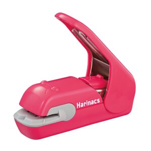 kokuyo stapleless stapler, red pink harinacs press, holeless for 5 sheets binding (sln-mph105p)